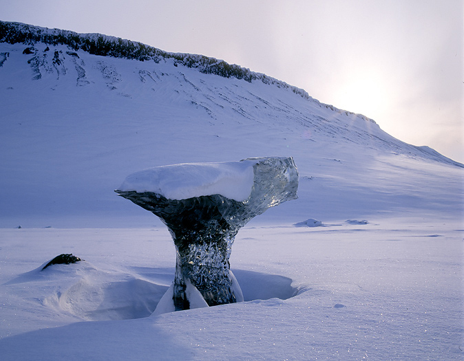 Svalbard in winter landscape